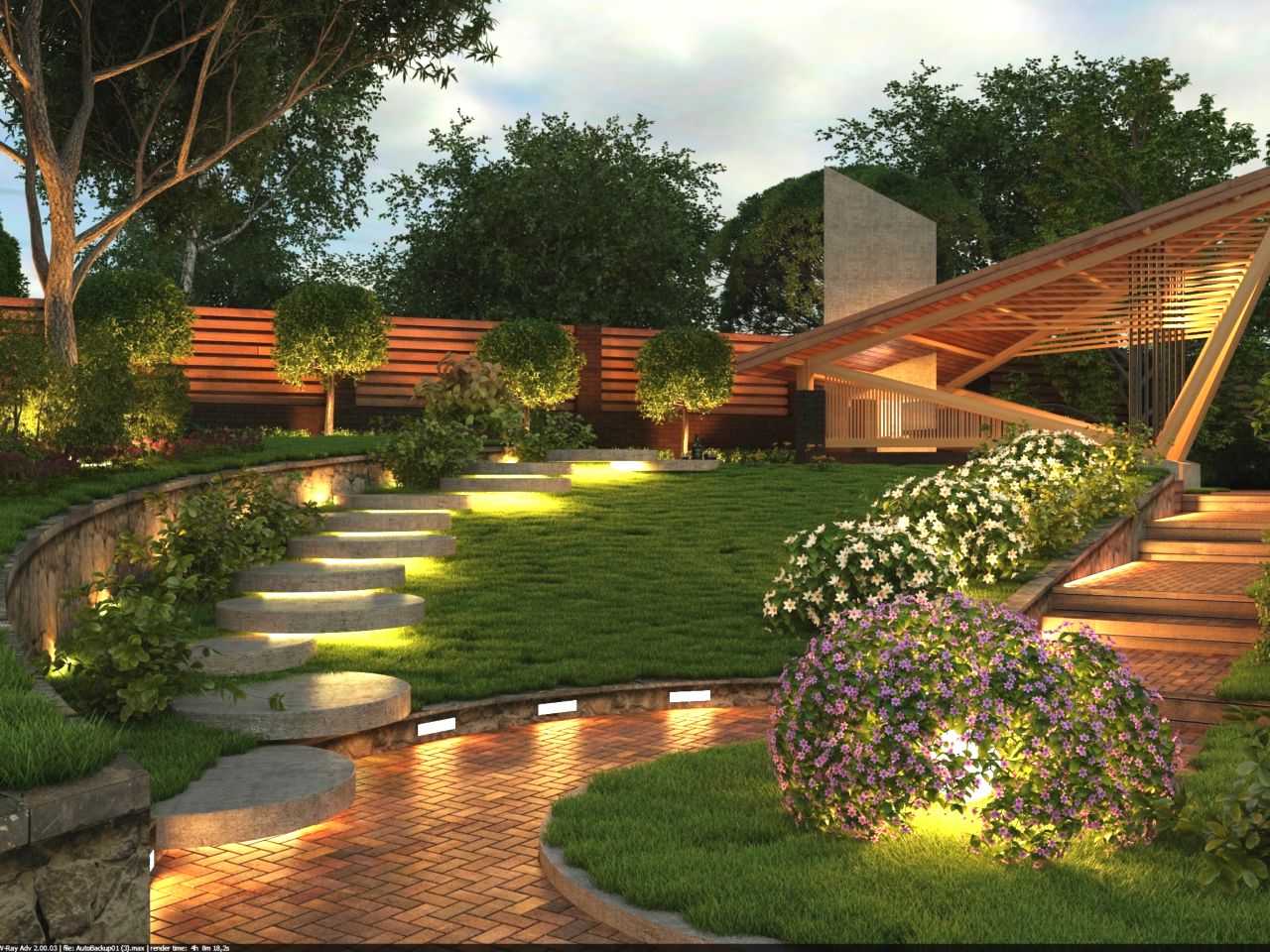 Illuminate your backyard by these landscape lighting designs